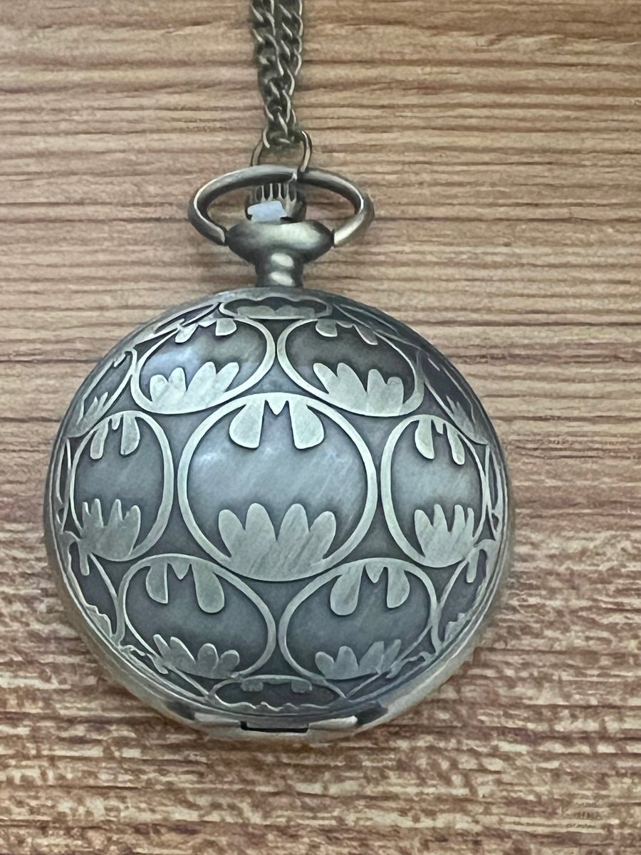 Bronze Pocket Watch/Necklace: Bat Pattern – Sage Inspirations Artisan ...