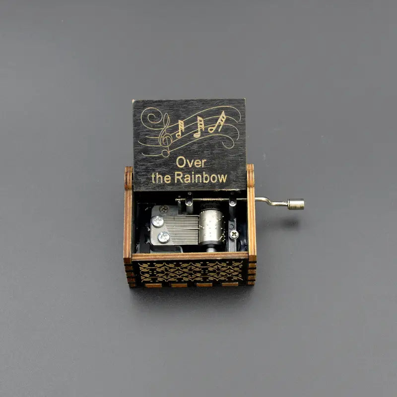 Wooden Crank Music Box: "Somewhere Over the Rainbow" Tune – Sage ...
